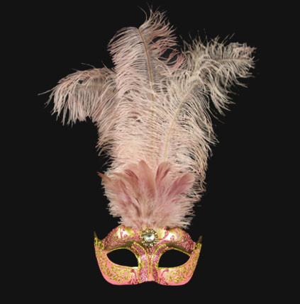 Colombina Piume Stella Gold Pink | VIVO Masks