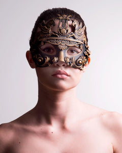 Colombina Barocco Cavalli Bronze Masquerade Mask | VIVO Masks