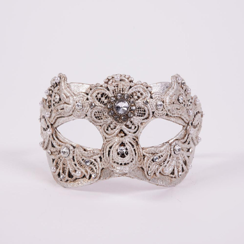 Silver Masquerade Masks - Silver Venetian Masks | VIVO Masks