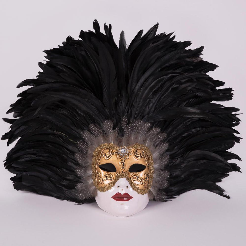 Feather Masquerade Masks - Feather Venetian Masks | VIVO Masks