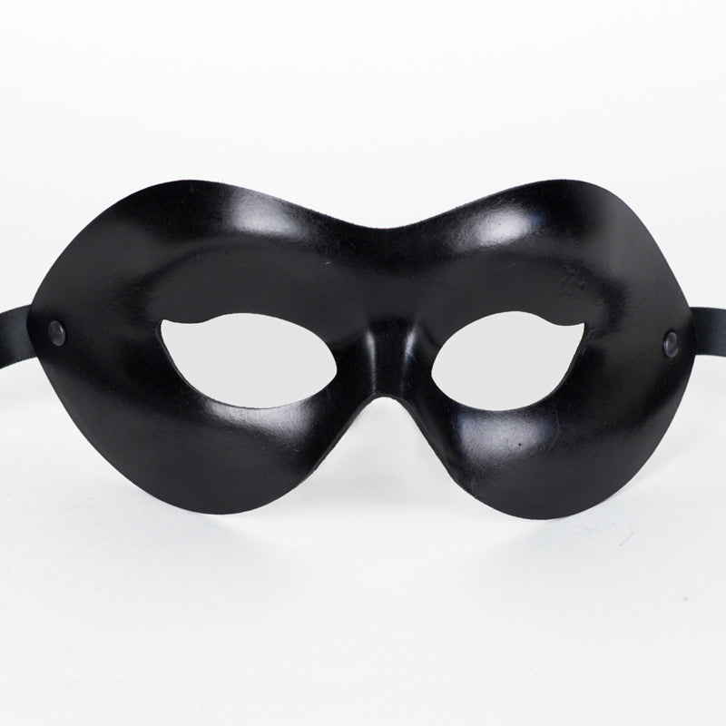 Aviator Leather Black Masquerade Mask | VIVO Masks