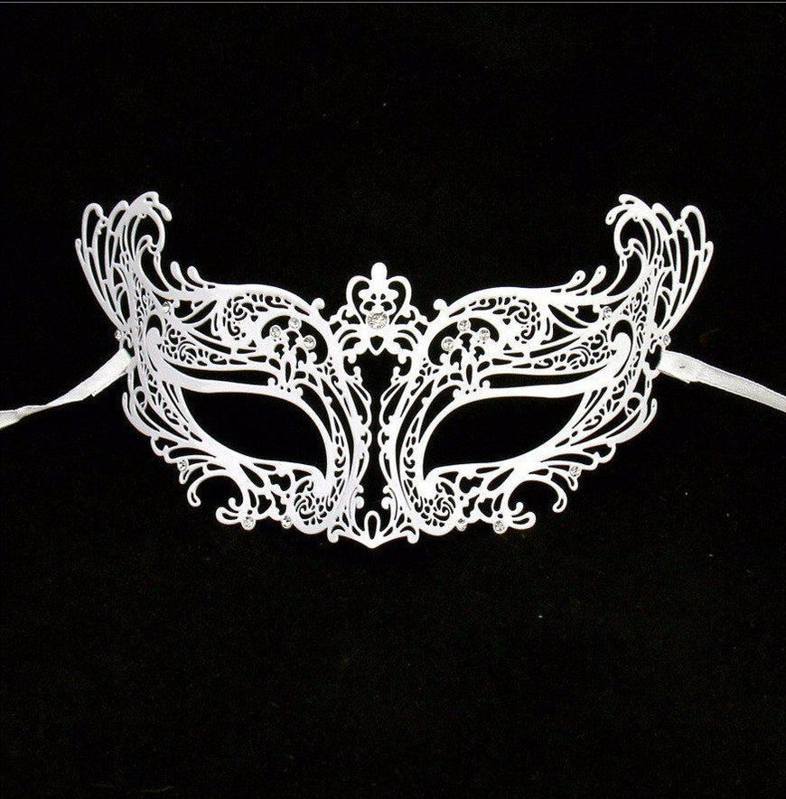 White Masquerade Masks - White Venetian Masks | VIVO Masks