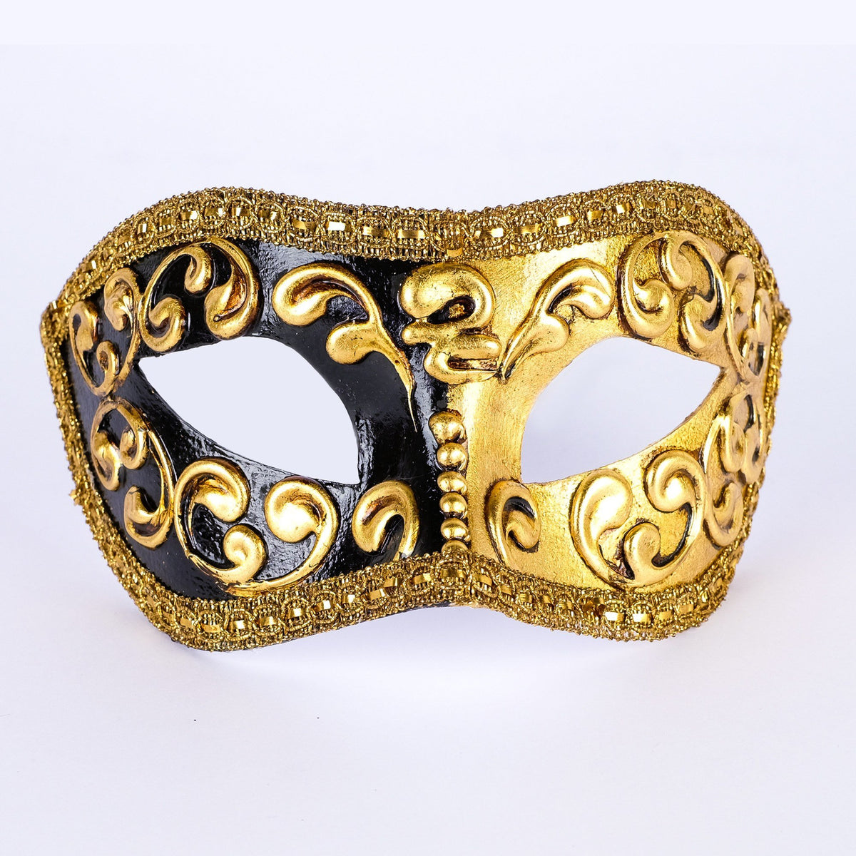 Black Masquerade Masks - Black Venetian Masks | VIVO Masks