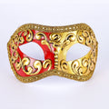 Colombina Mezza Red Masquerade Mask | VIVO Masks