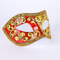 Colombina Mezza Red Masquerade Mask | VIVO Masks