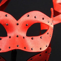 Colombina Pois Red Masquerade Mask | VIVO Masks