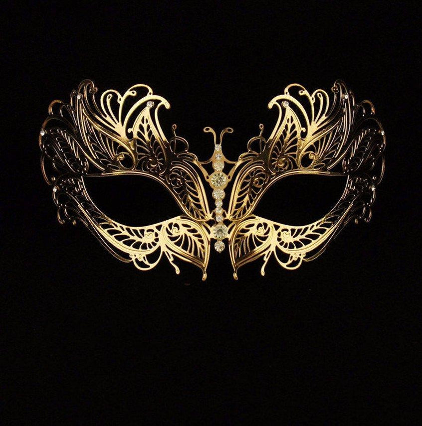 Gold Masquerade Masks - Gold Venetian Masks | VIVO Masks