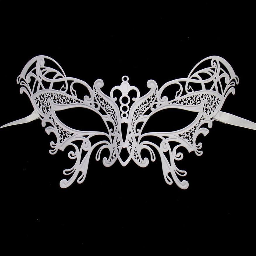 White Masquerade Masks - White Venetian Masks | VIVO Masks