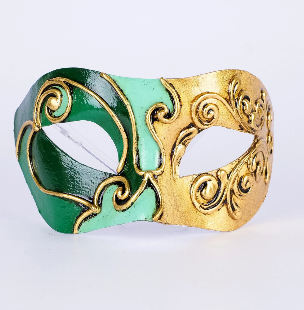 Ocean Emerald Masquerade Mask | VIVO Masks